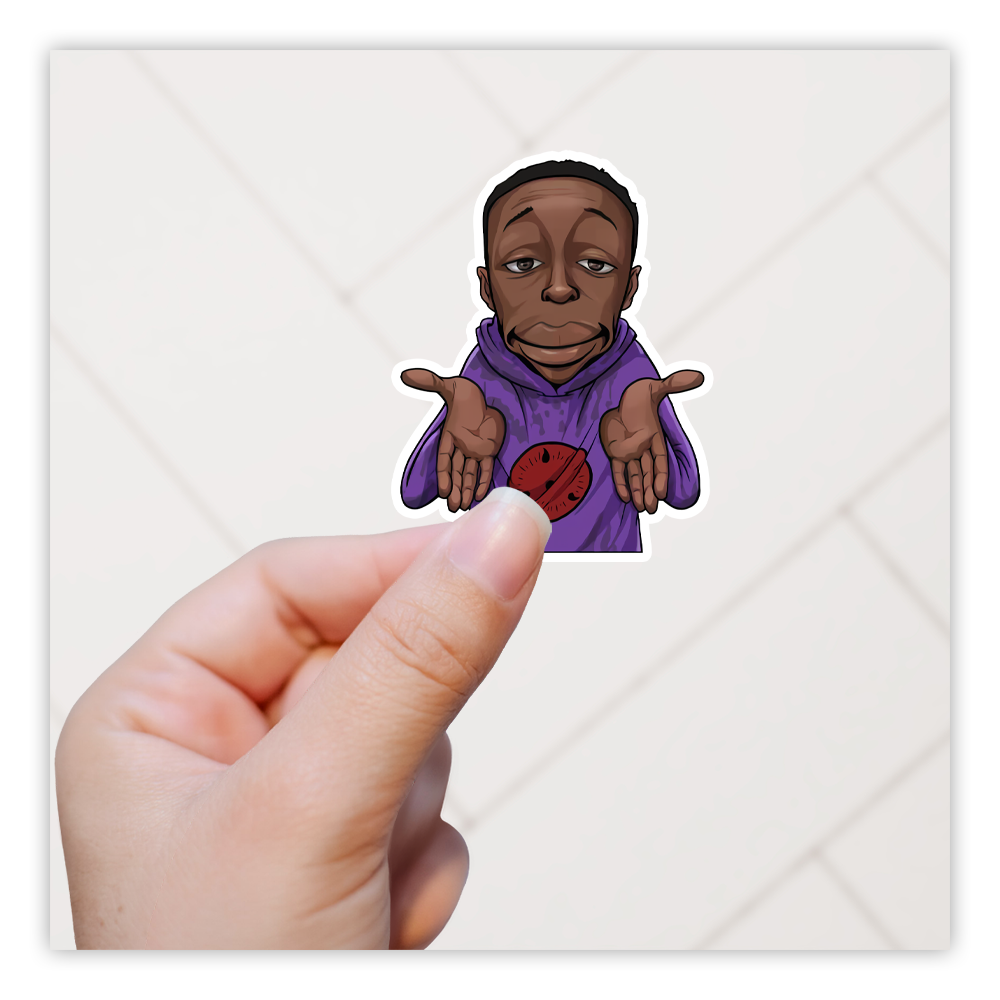 TikToker kahnyk Khaby Lame Reactions Die Cut Sticker (4934) – Pink ...