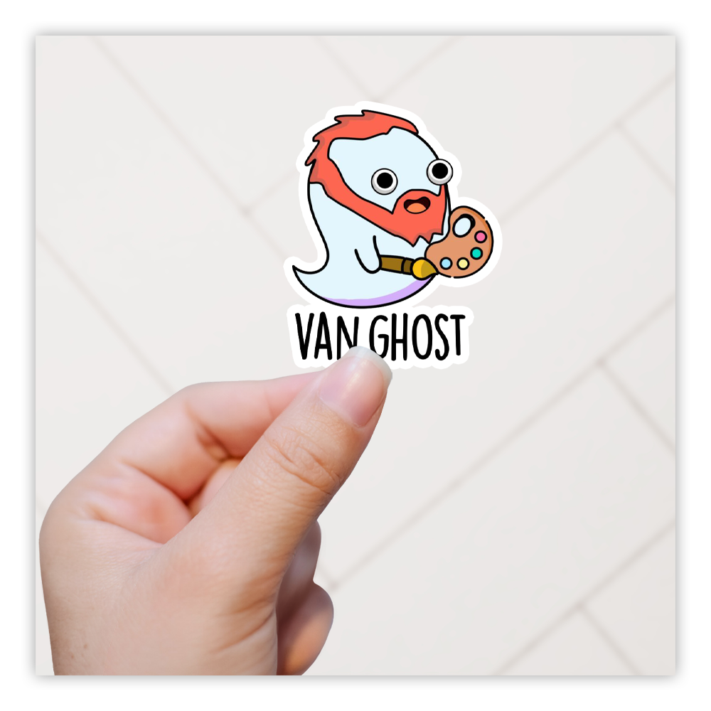 Van Ghost Die Cut Sticker (5140) – Pink Pineapple Works