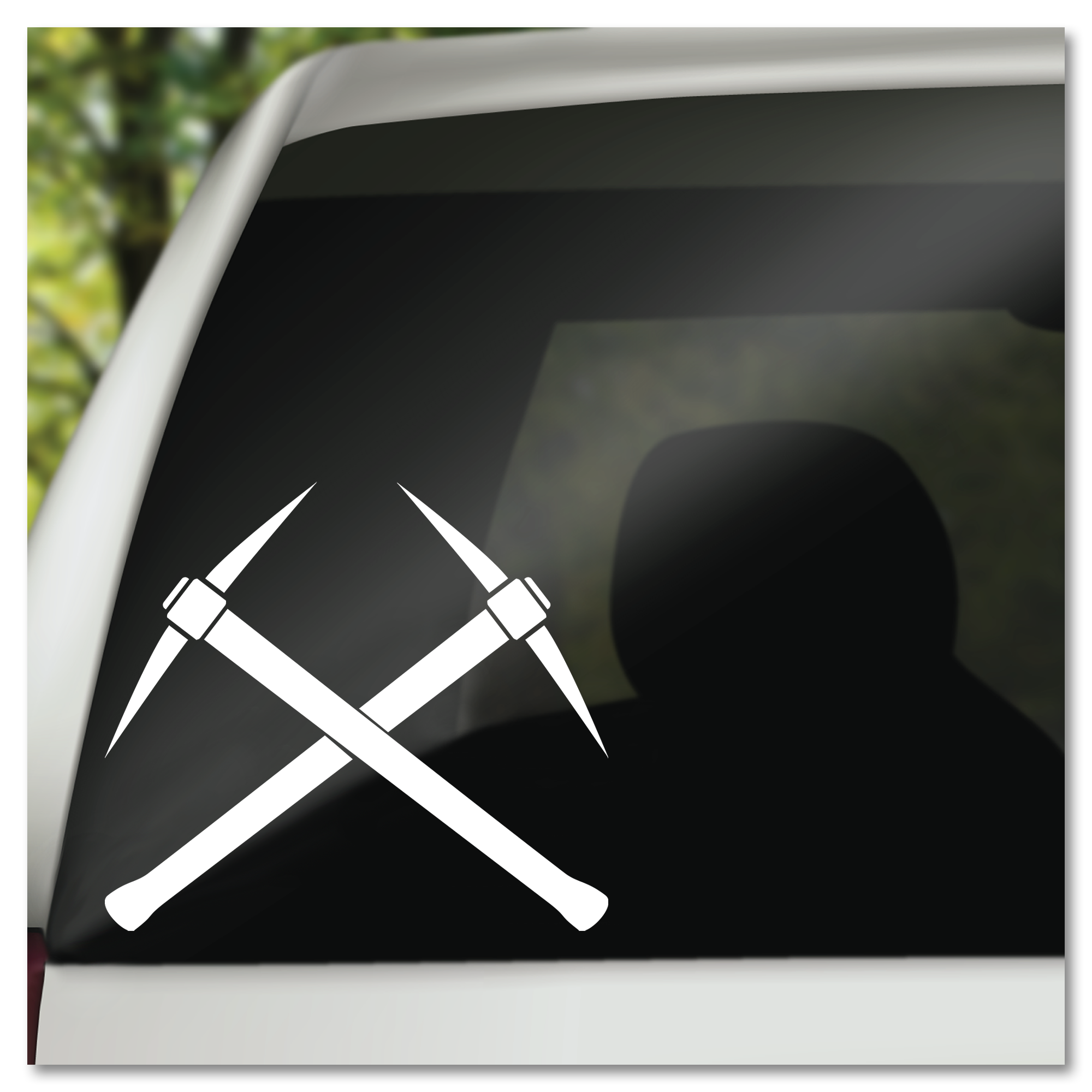 Crossed Pick Axes Vinyl Decal Sticker – Pink Pineapple Works